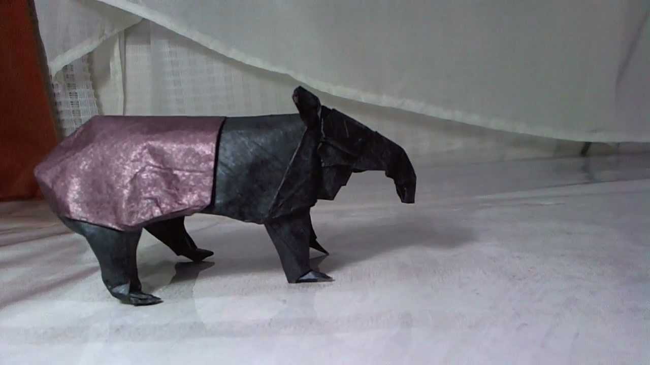 Origami Malay Tapir Quentin Trollip - YouTube