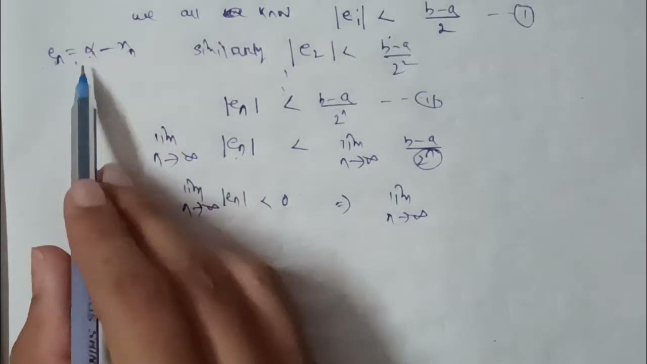 rate of convergence of bisection method - YouTube
