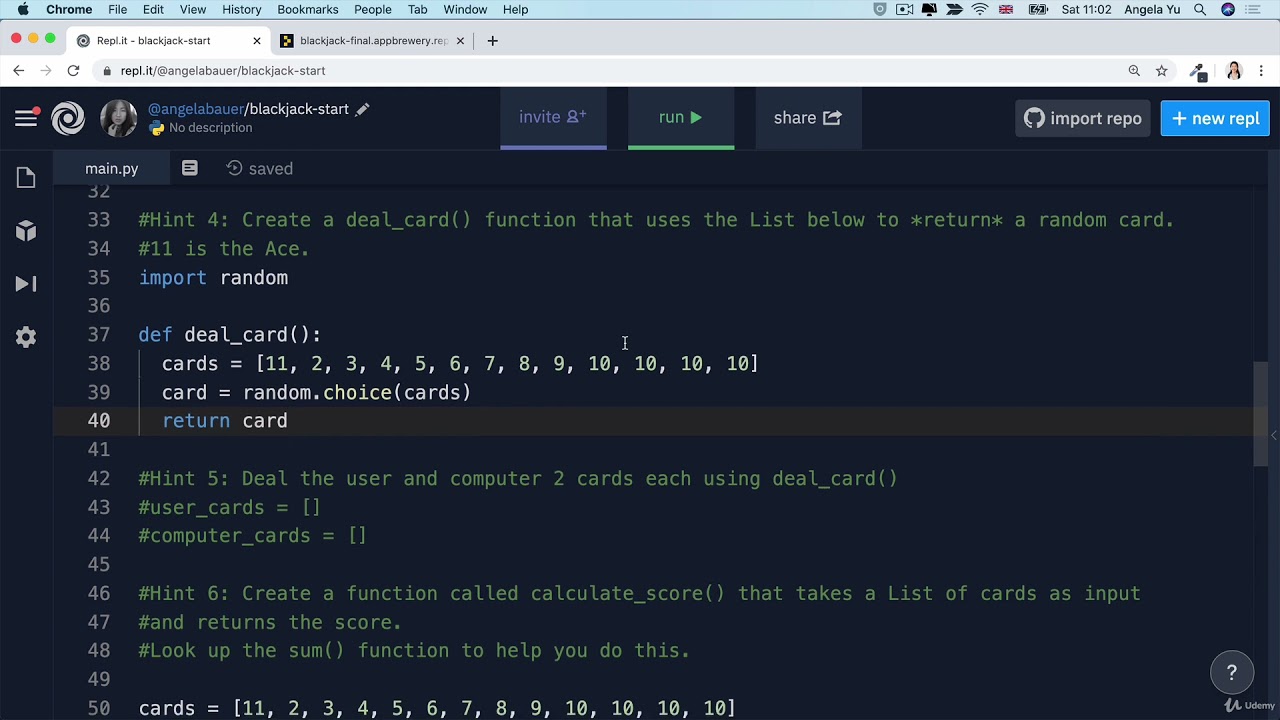 Hint 4 & 5 Solution Walkthrough | 100 Days of Code: The Complete Python ...