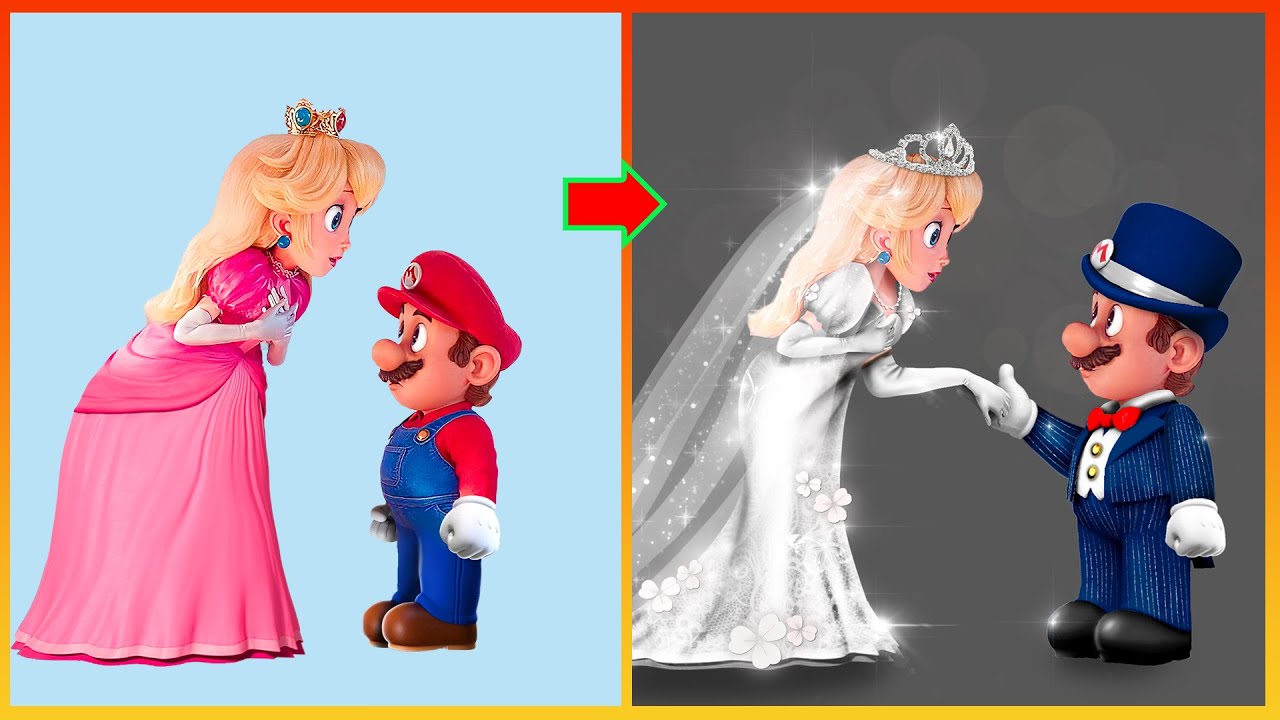The wedding of Mario and Princess Peach inside the castle ️ The Super ...