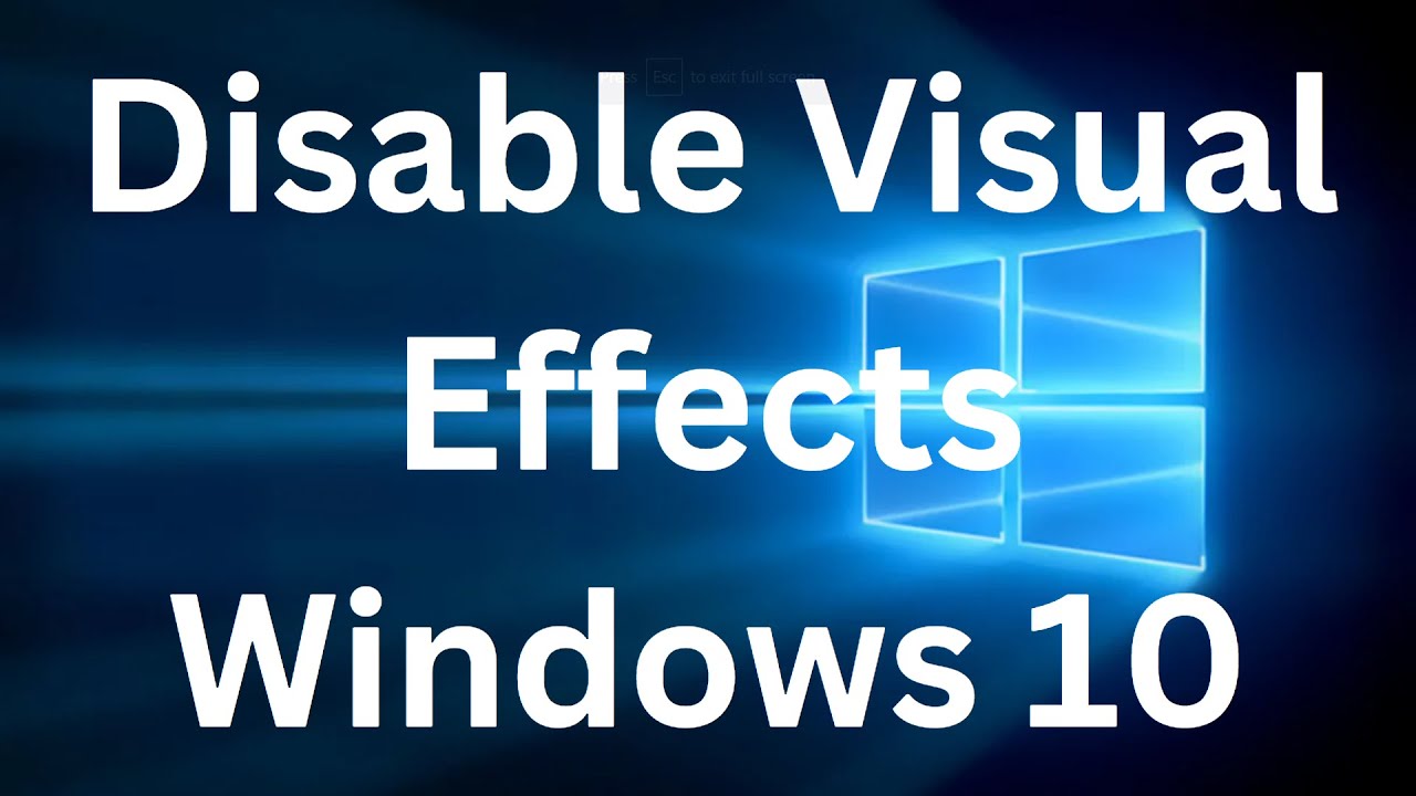 How Disable System Visual Effects to Boost Performance on Windows 10 || Optimize performance ...