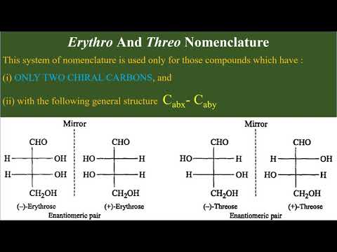 STEREOCHEMISTRY - Erythro and Threo Nomenclature - YouTube