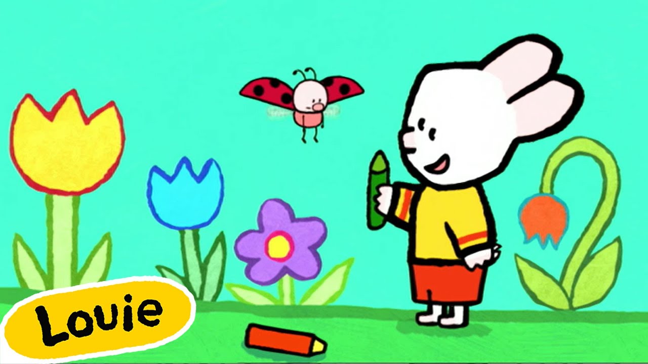 Luluś, narysuj mi 🎨 Louie, narysuj mi kwiatek | Filmy edukacyjne dla ...