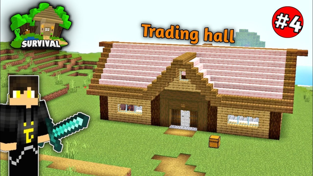 exploring nether and made trading hall || Mcpe Survival series ( ep-#4 ...