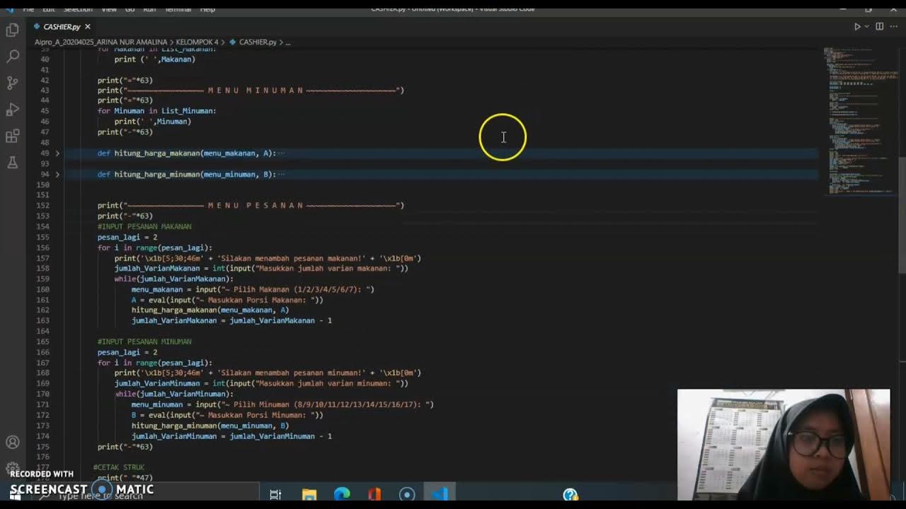 Program Kasir Restoran Menggunakan Python - YouTube