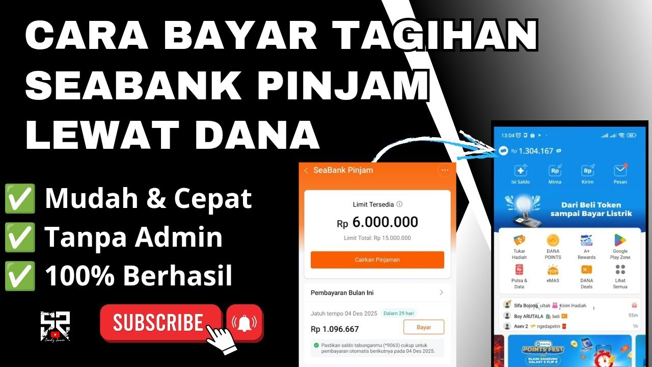 Cara Bayar Tagihan seabank pinjam lewat dana || Cara Bayar Pinjaman di ...