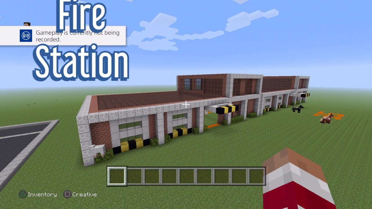 How to build a fire station in minecraft (tutorial) - YouTube