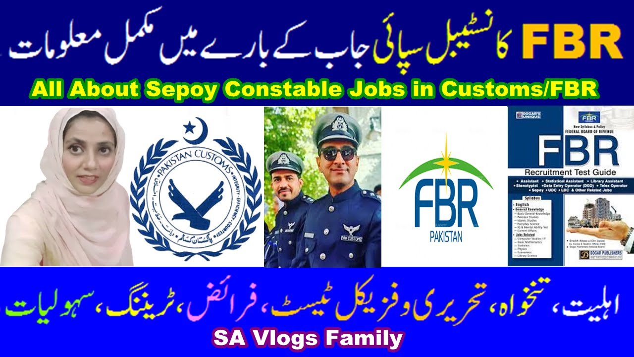 What Is Sepoy In FBR FBR Jobs Of Constable Facilities Written
