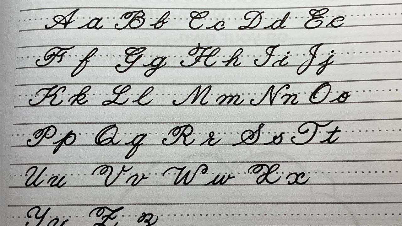 English Cursive handwriting from A to Z I Cursive handwriting practice I ABCD l basic strokes ...