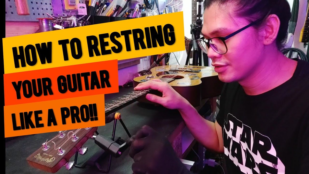How to Re-string your Guitar like a PRO! - YouTube