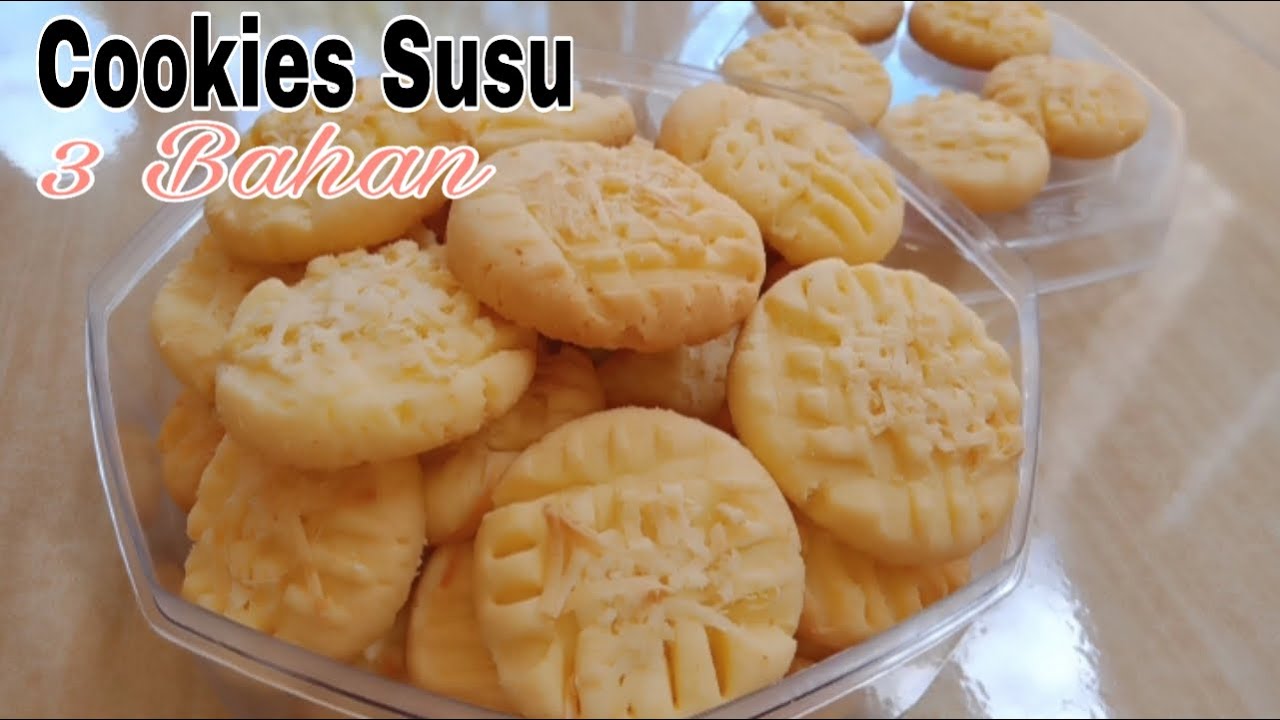 RESEP KUE LEBARAN COOKIES SUSU 3 BAHAN | SUPER RENYAH - YouTube