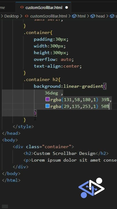 Custom Scroll Bar Design Html Css Codefordesign Youtube