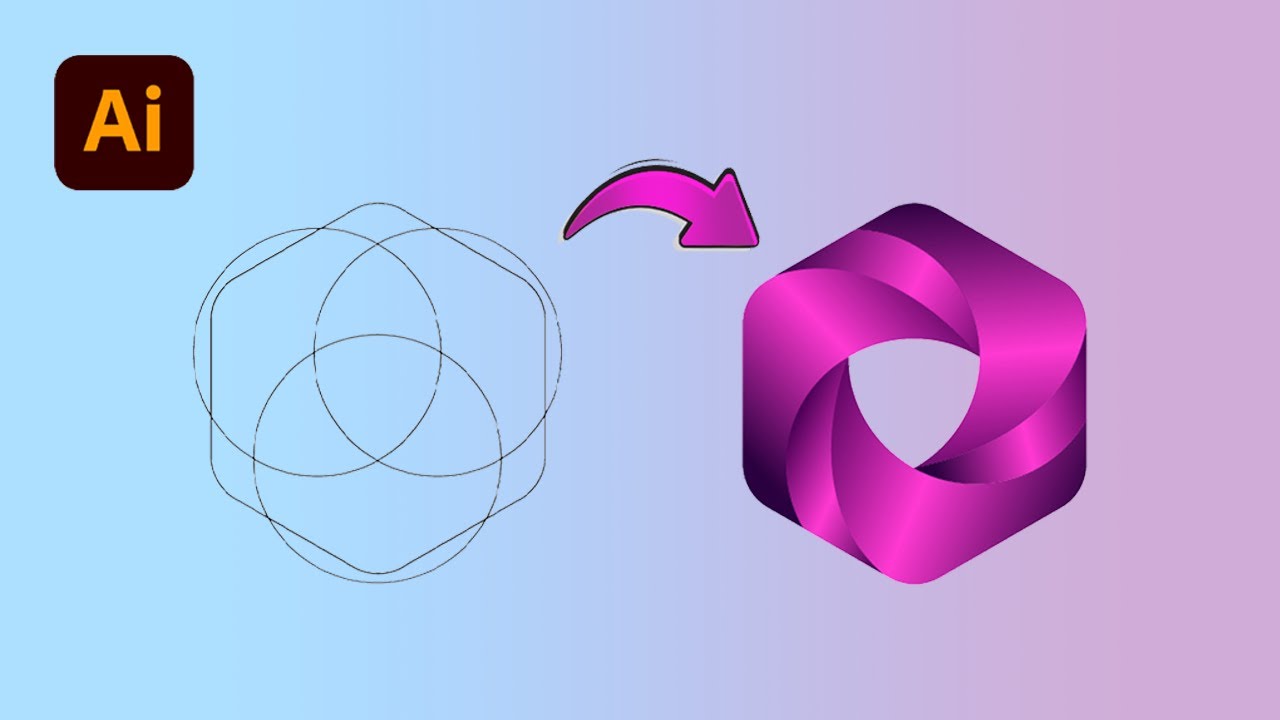 Polygon Logo Design in Adobe Illustrator Tutorials - YouTube