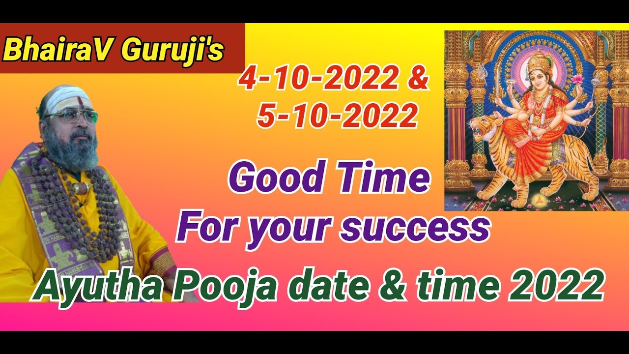 Ayudha Puja/Pooja 2022 , Shastra Puja Date and Time - When is ...