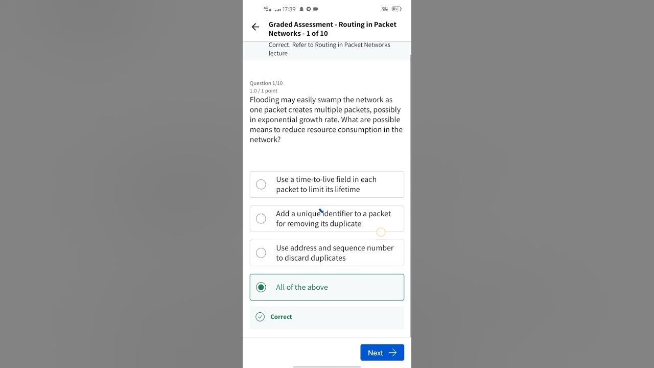 packets switching networks and algorithm practice quiz and quiz questions answers - YouTube
