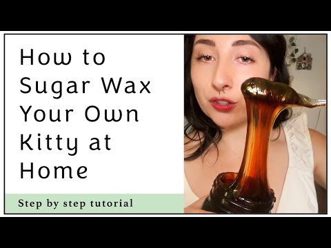 How to Sugar Wax Your Own Kitty at Home | Easy Tutorial 🤍