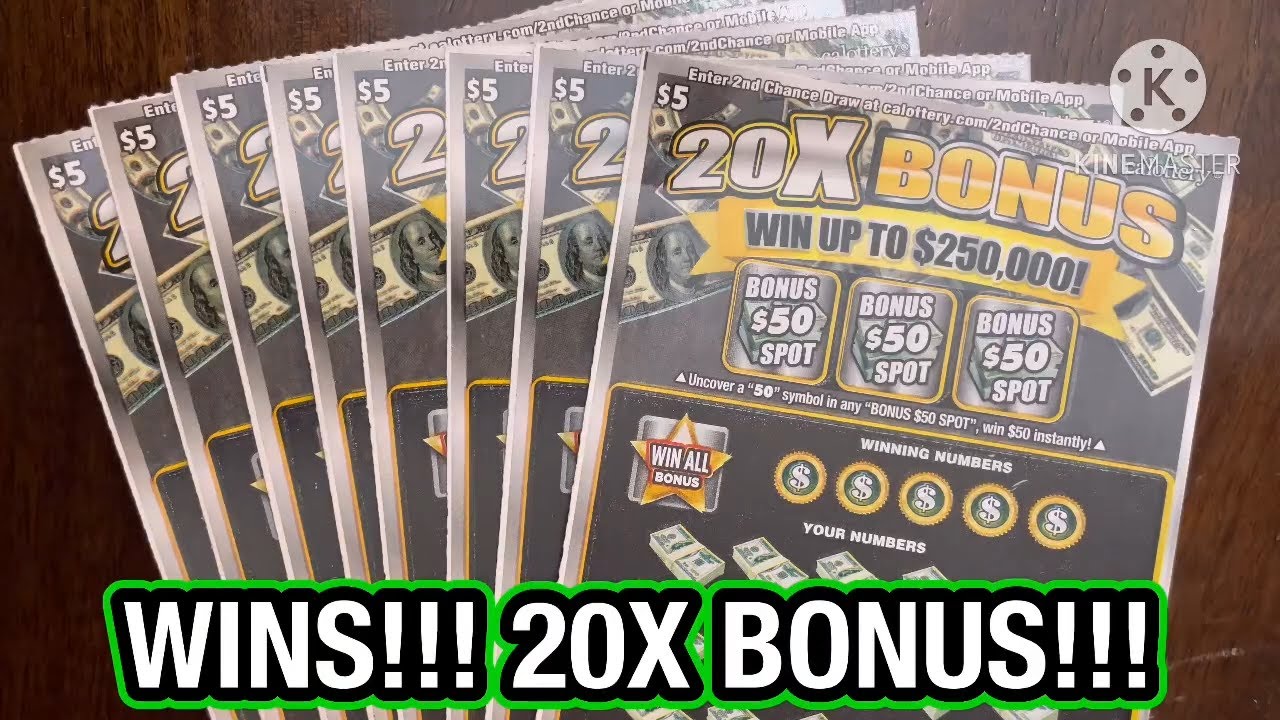 WINS!!! 20X BONUS!!! CA Scratchers - YouTube