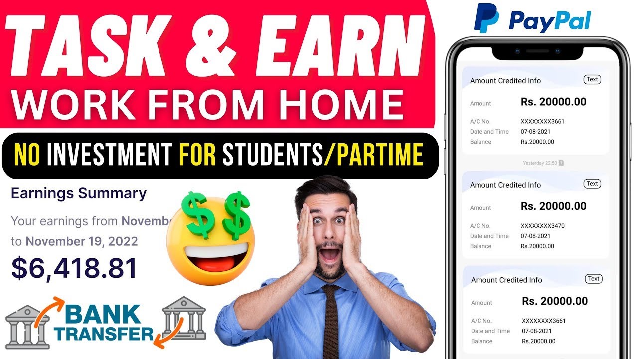 Task & Earn Money Online Get Instant Payouts Great Opportunity for ...