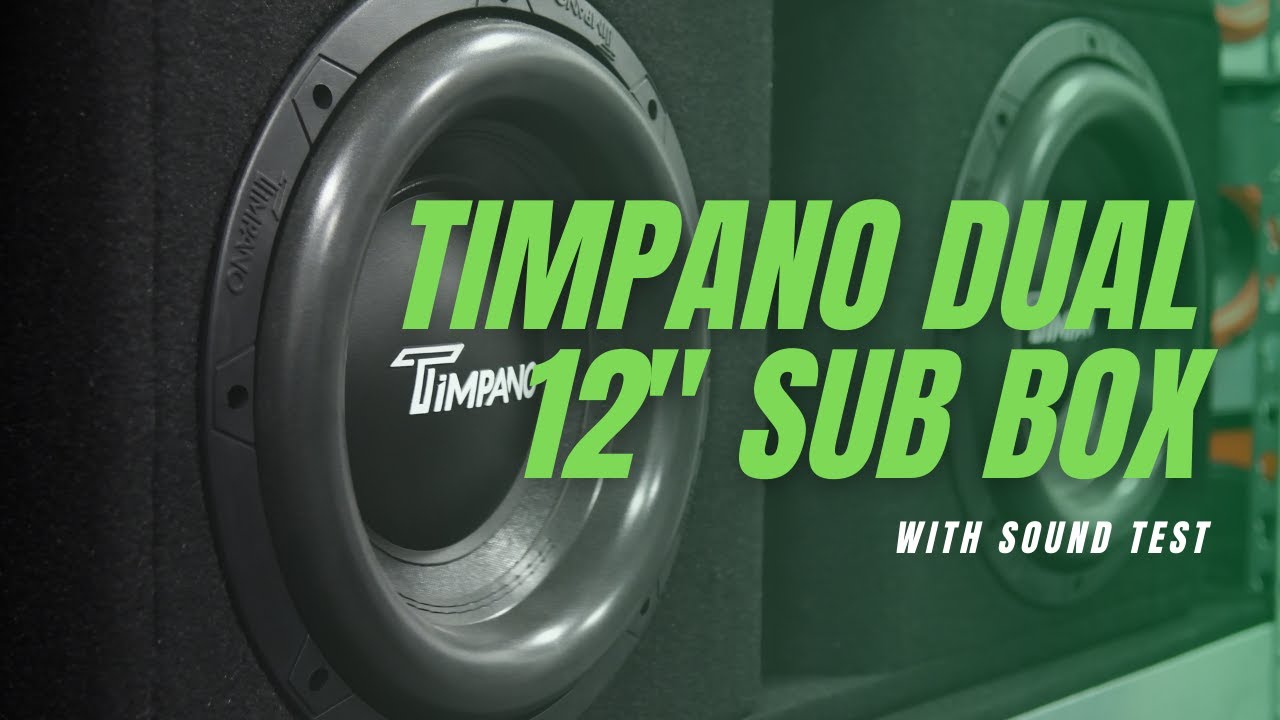 Timpano TPT-T2500-2x12 D4 Dual 12" Subwoofer Enclosure Overview with ...