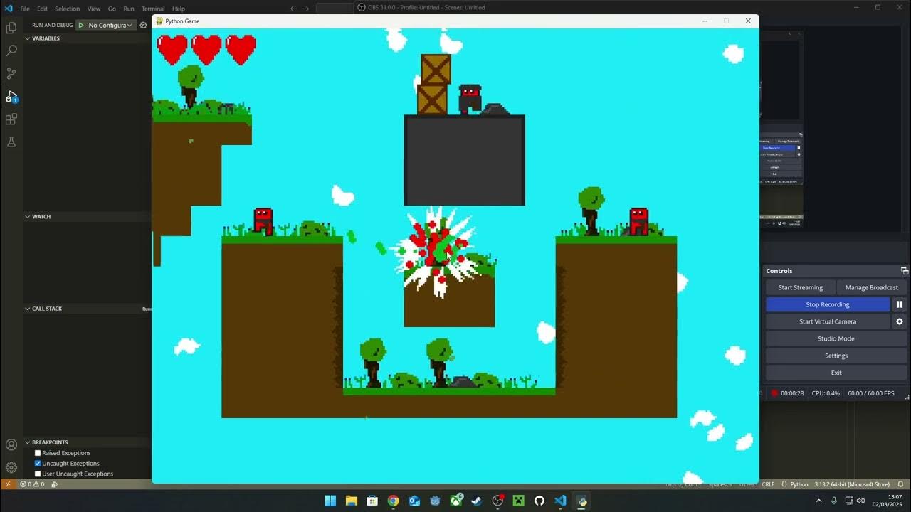 Unnamed Python Game devlog 1. - YouTube