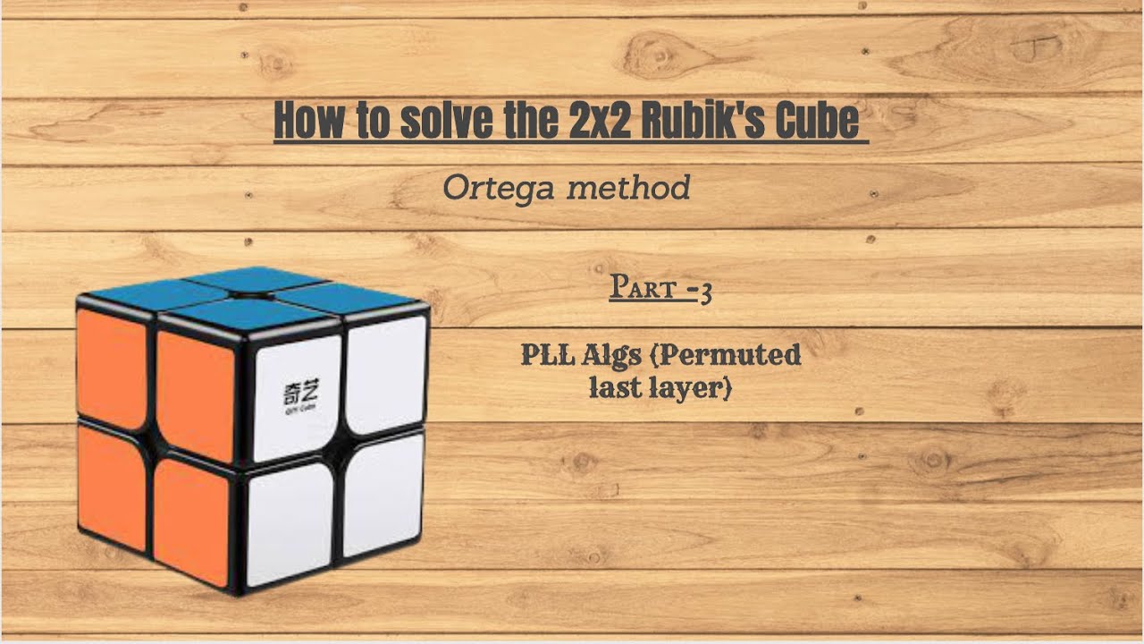 2x2 Rubik's Cube- Ortega Method- Part-3- PBL (Permute both layers ...