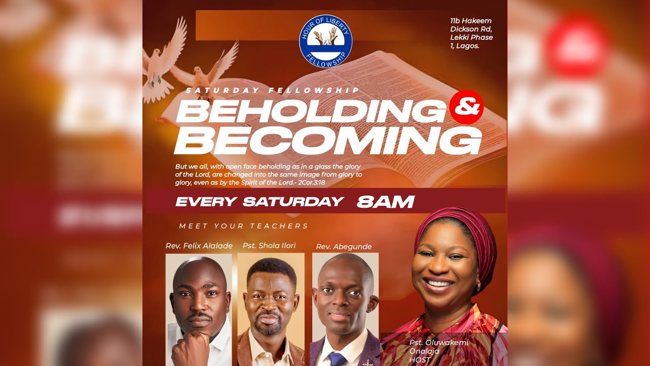 BEHOLDING & BECOMING | SATURDAY FELLOWSHIP | 25-01-2025 - YouTube