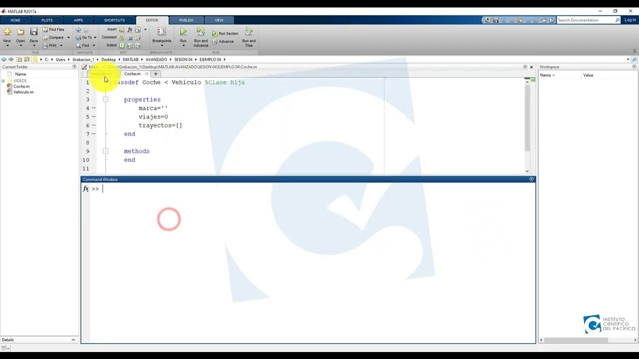 MATLAB-AVA-S04-PROGRAMACIÓN ORIENTADA A OBJETOS-EJEMPLO04 - YouTube
