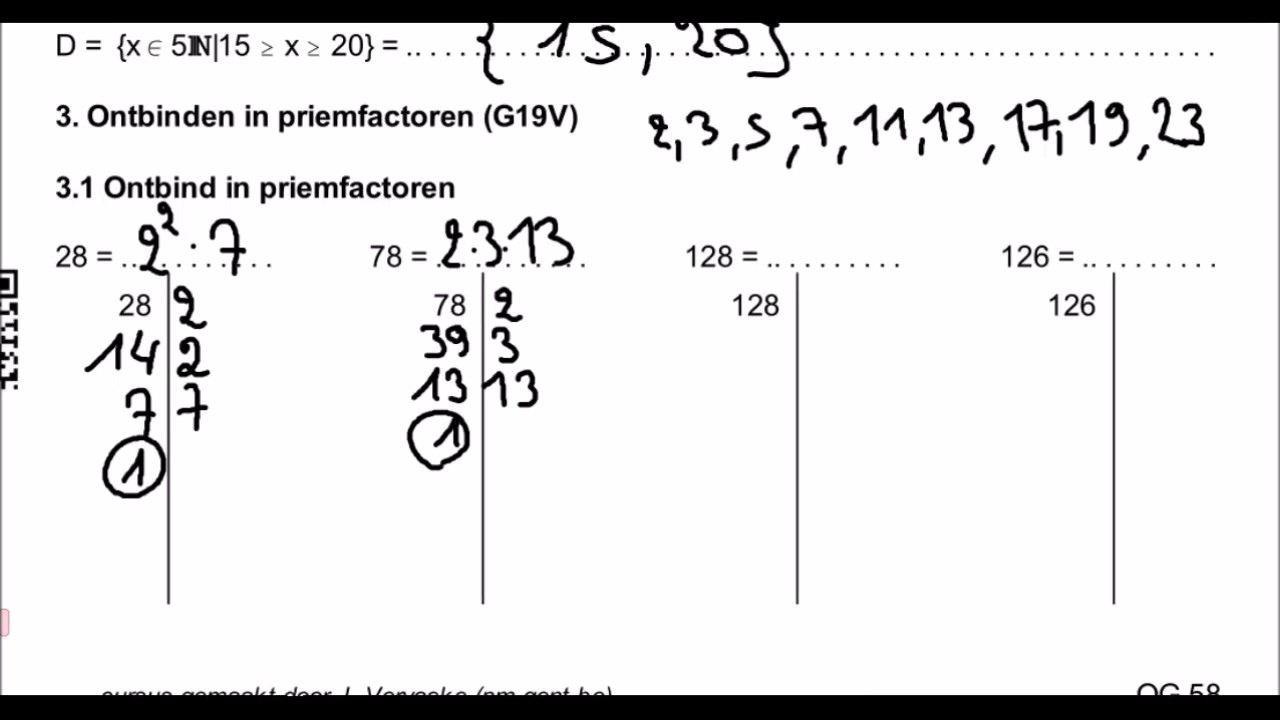1A 3.1 onbinden in priemfactoren (deel 1) - YouTube