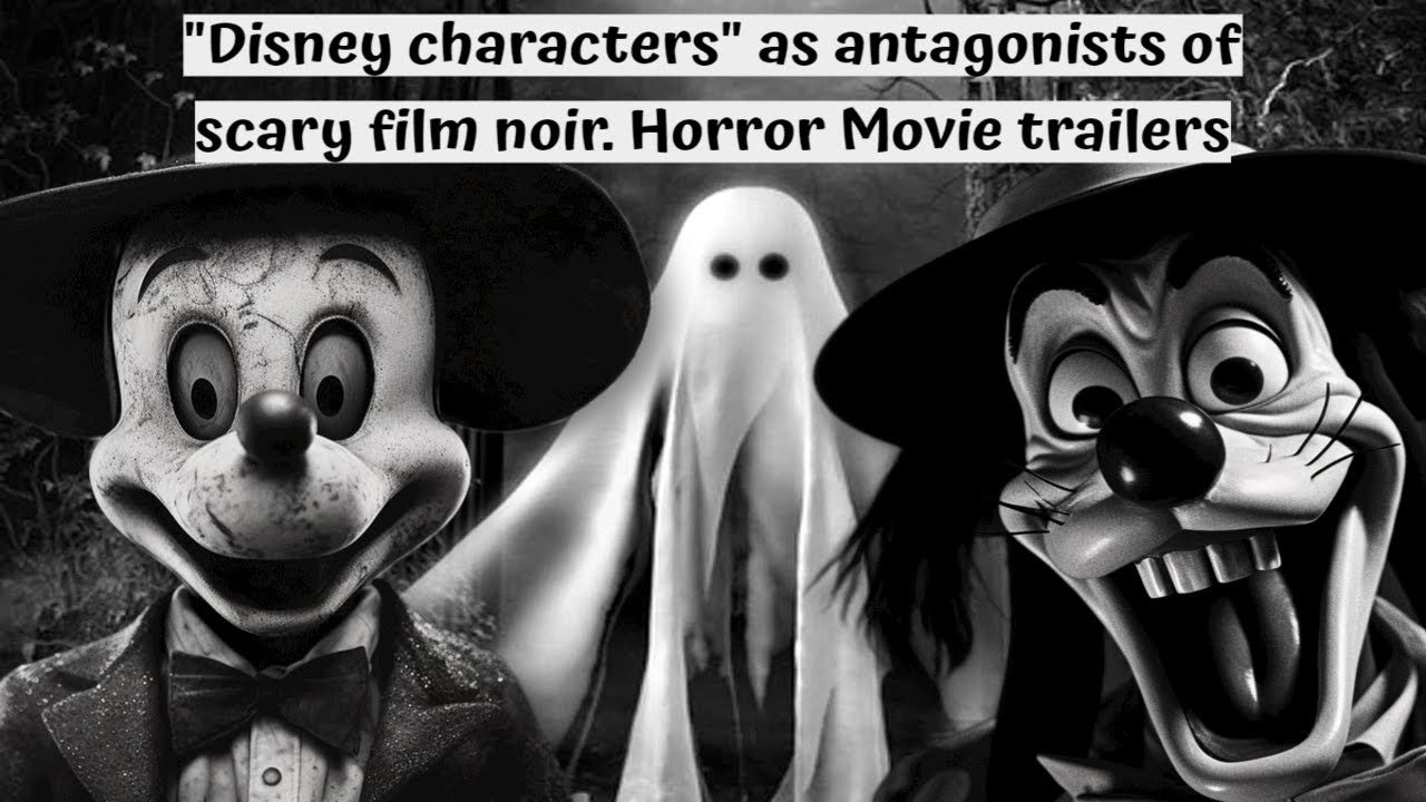 "Disney characters" as antagonists of scary film noir. Horror Movie ...