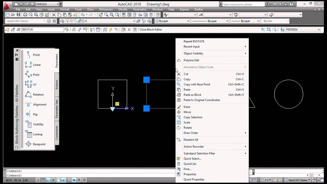 Tutorial Membuat Dynamic Block Visibility Autocad Paling Mudah Youtube