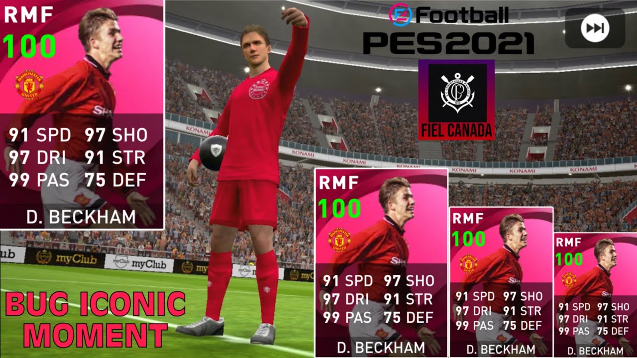 BUG ICONIC MOMENT DAVID BECKHAM MANCHESTER UNITED PES 2021 MOBILE - YouTube