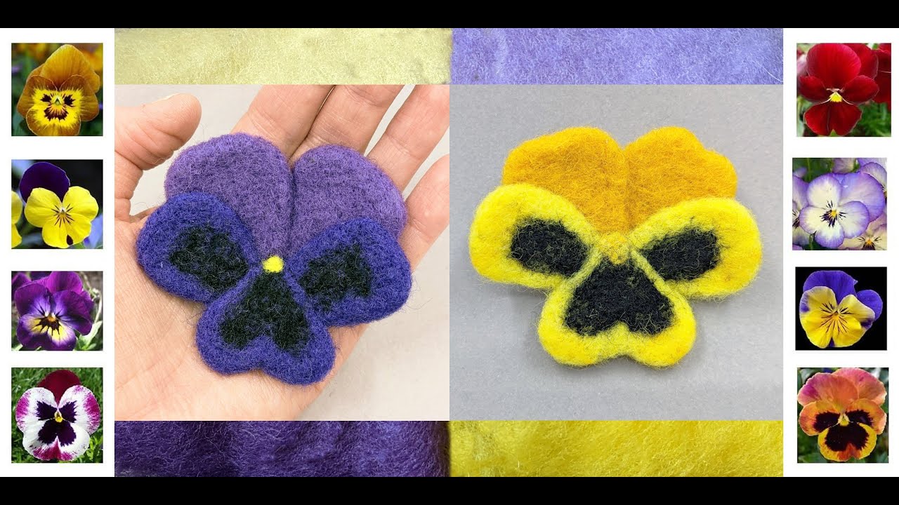 Needle Felt a Pansy Tutorial For Beginners - YouTube