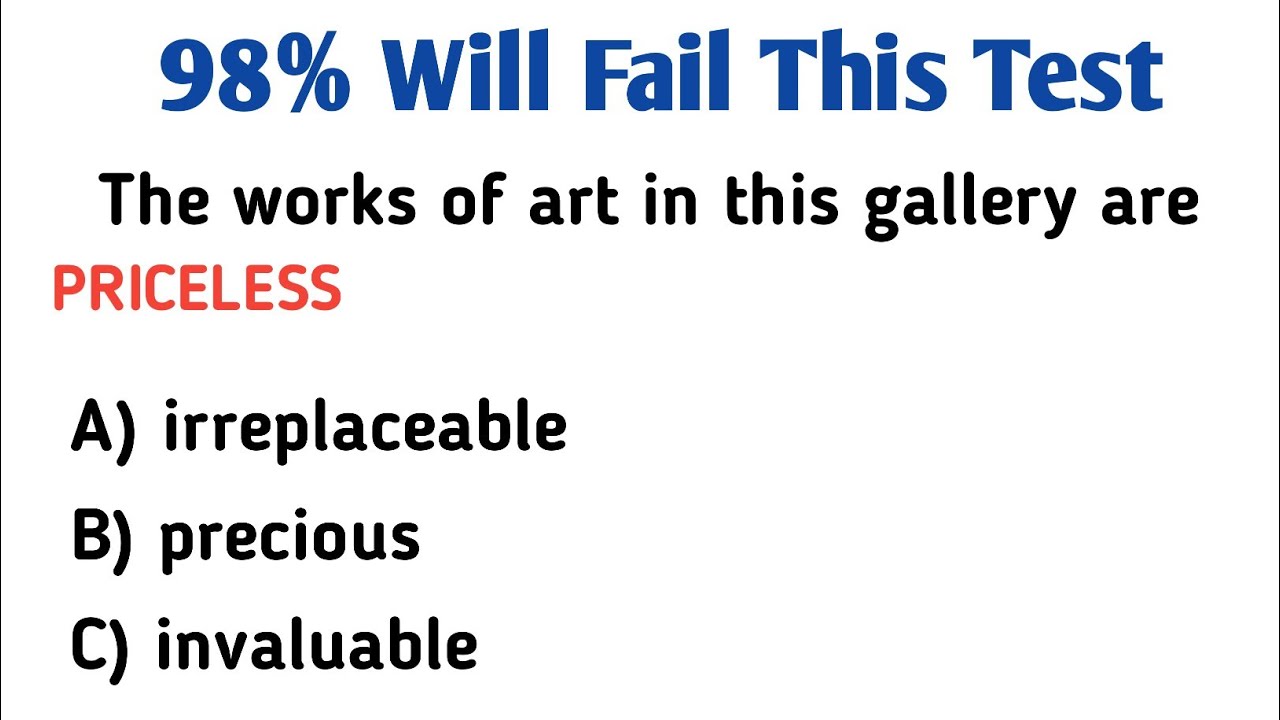 Test Your English Vocabulary - Synonyms for English Learners - YouTube