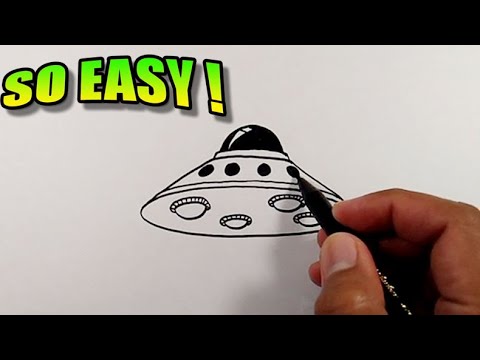 How to draw a UFO easy | Simple Drawing - YouTube