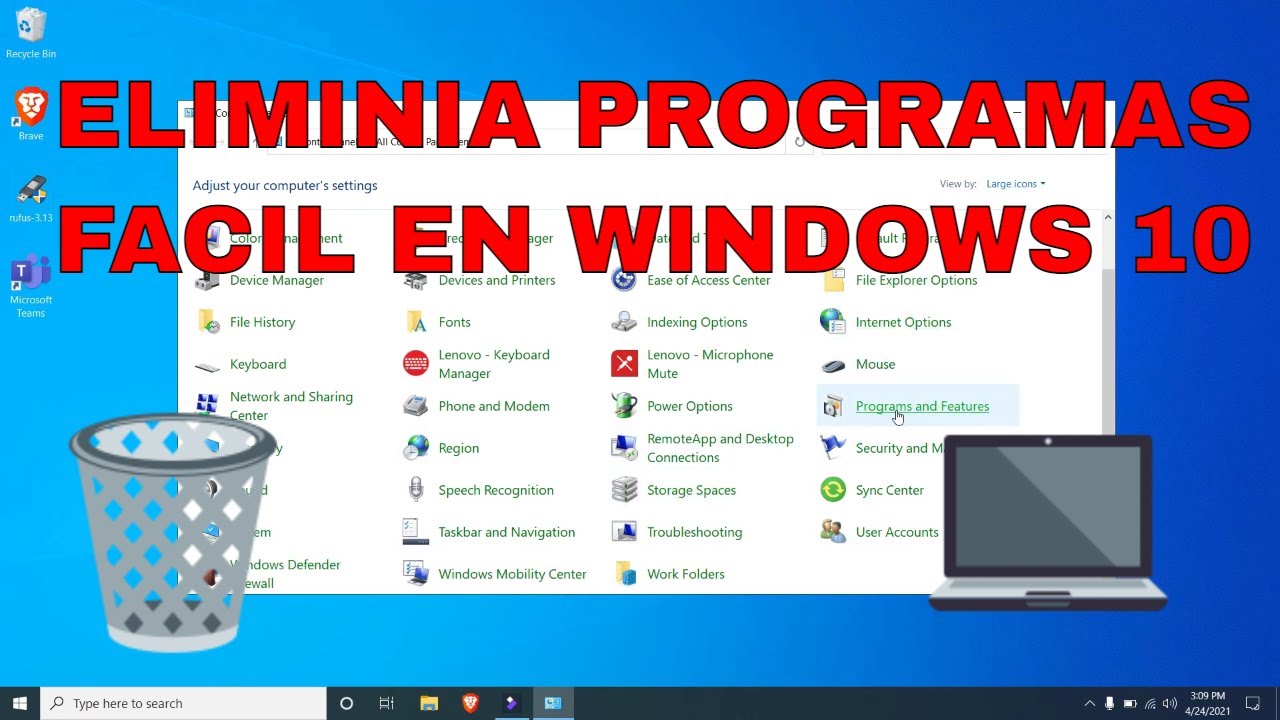 Como Eliminar Programas En Mi PC | 2021 - YouTube