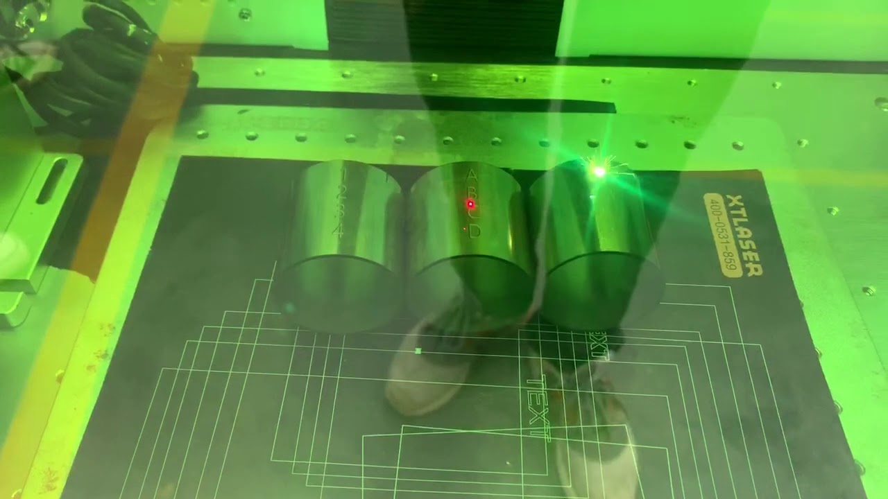 3 Metal Pipes marking together Fiber laser marking machine - YouTube