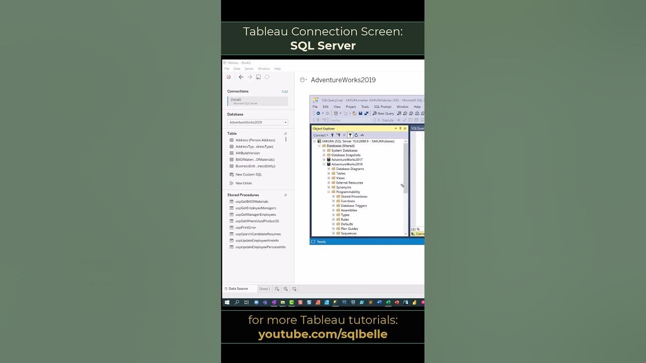 Tableau Microsoft Sqlserver Connection Screen Tableaudesktop Tableaututorial Tableautips