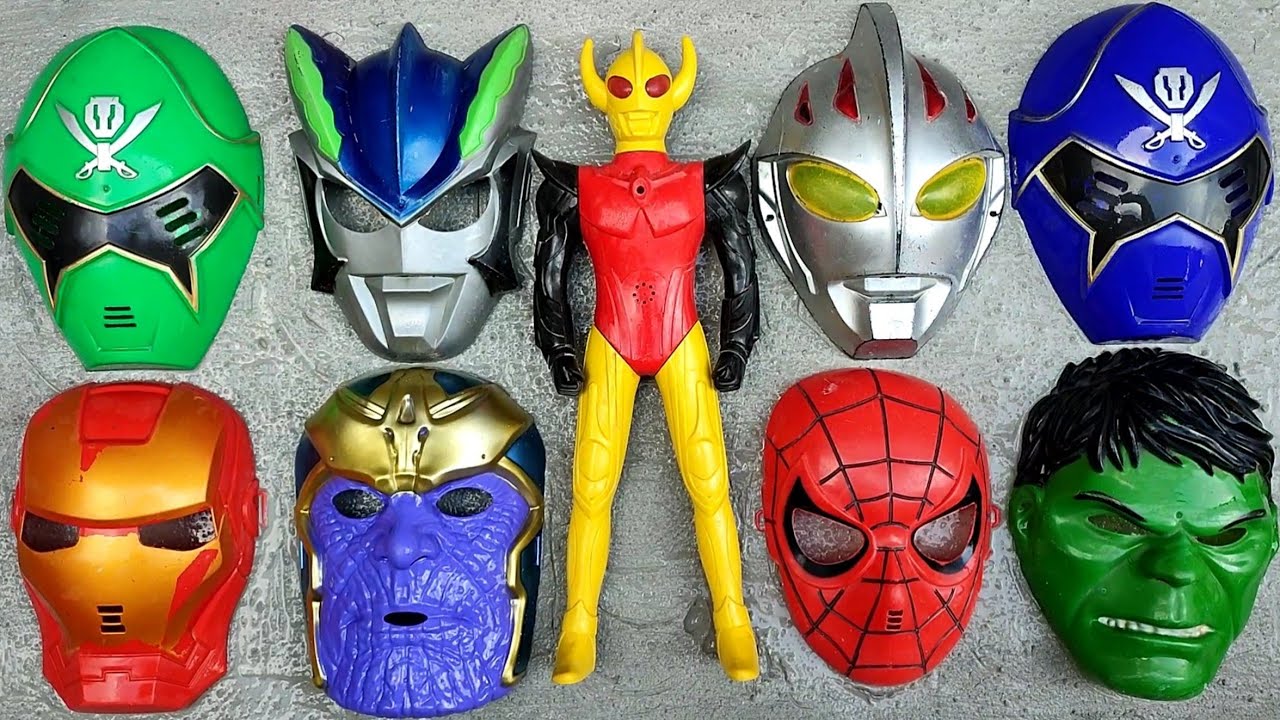 Superheroes Toys Collection : Spider-Man Mask, ultraman, Bima-X, Hulk ...