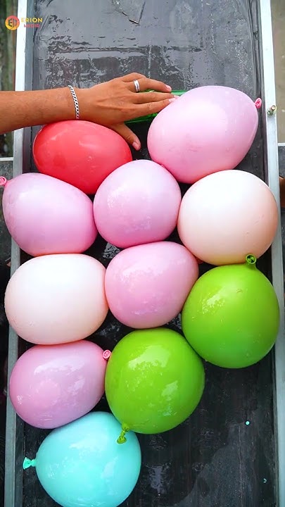 Dropping Water Balloons & Breaking Colorful Glass Bottles ASMR #satisfying #relaxing - YouTube