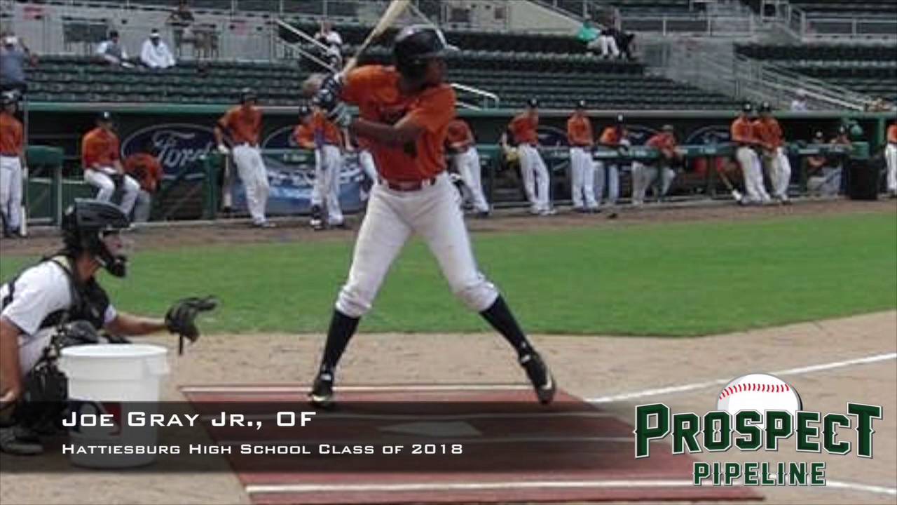 Joe Gray Jr., OF, Hattiesburg High School, Swing Mechanics at 200 FPS ...