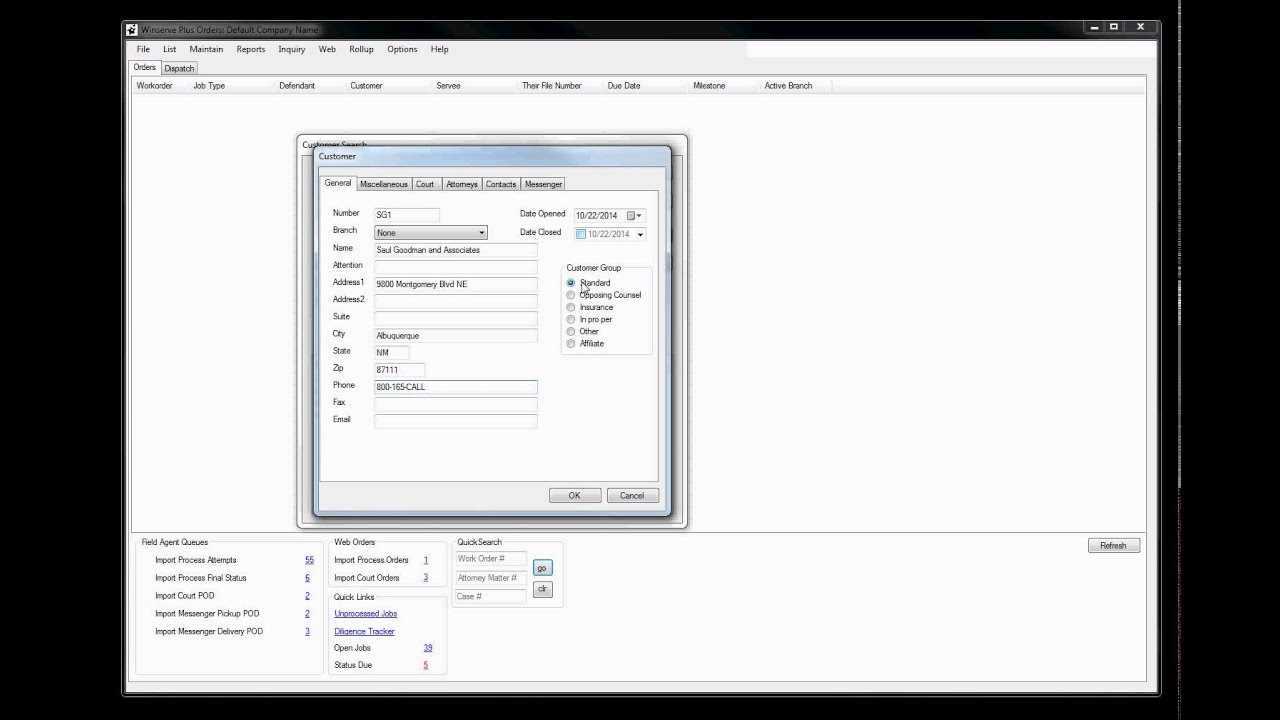 TRAINING Series | WinServe Plus Adding A Customer #2 - YouTube