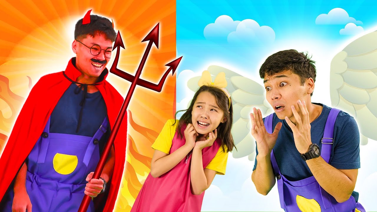 Real vs Fake Devil Daddy & Vampire Funny Dance | Fruits Song | Hokie Pokie Kids Videos - YouTube