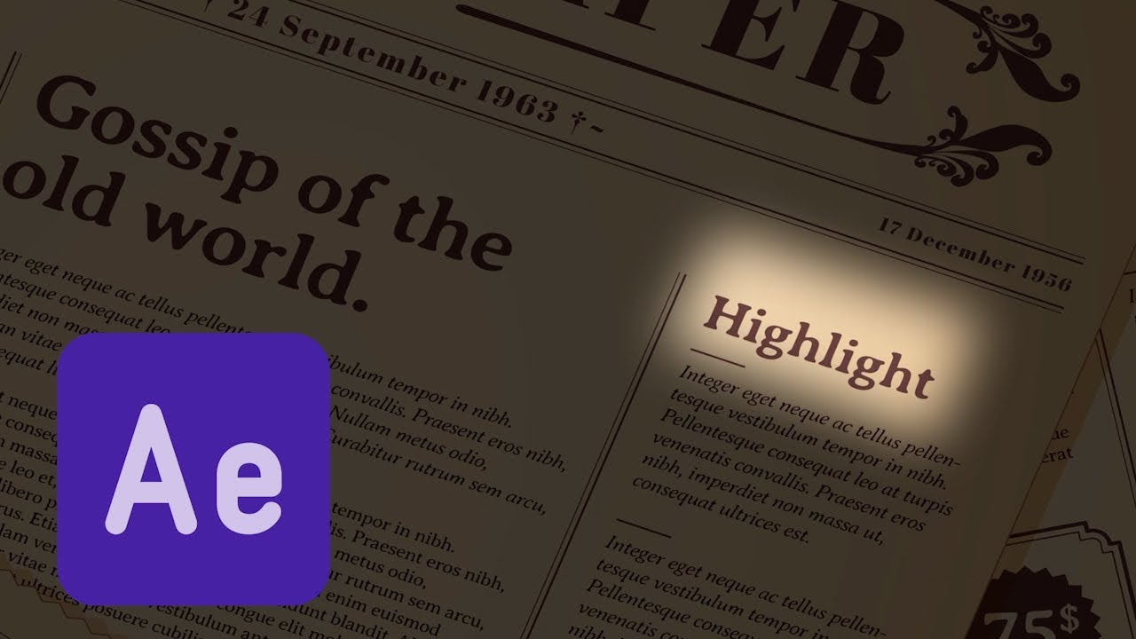 Text Highlight Effect | After Effects Tutorial for beginners - YouTube
