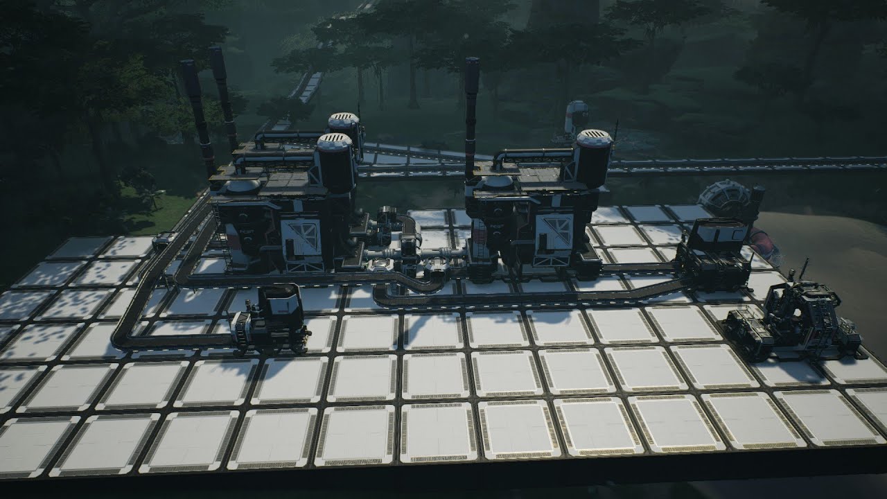 Satisfactory: setting up basic aluminum factory - YouTube