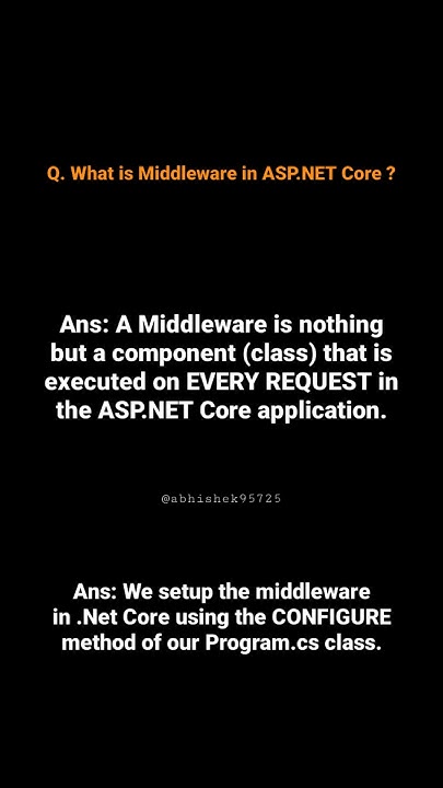 Middleware in ASP.NET Core #abhishek95725 #shorts #aspnetcore - YouTube