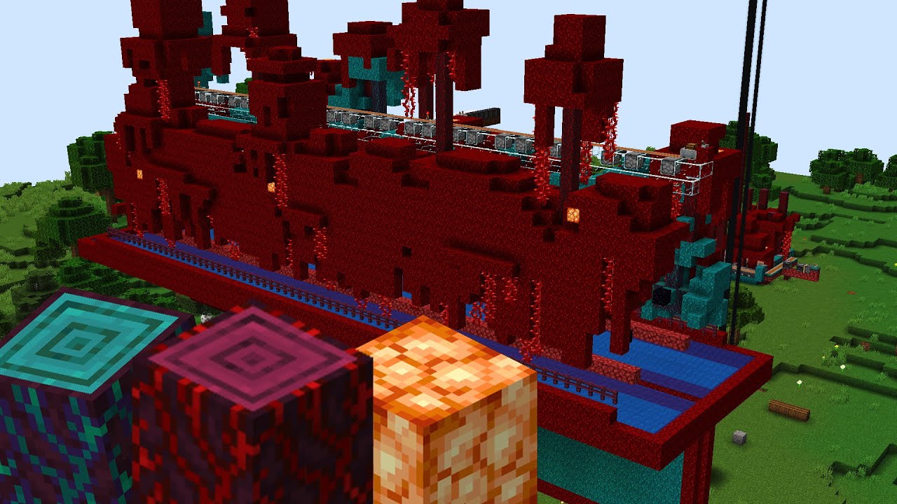 NETHER TREE FARM (NO REDSTONE) | Minecraft Tutorial - YouTube