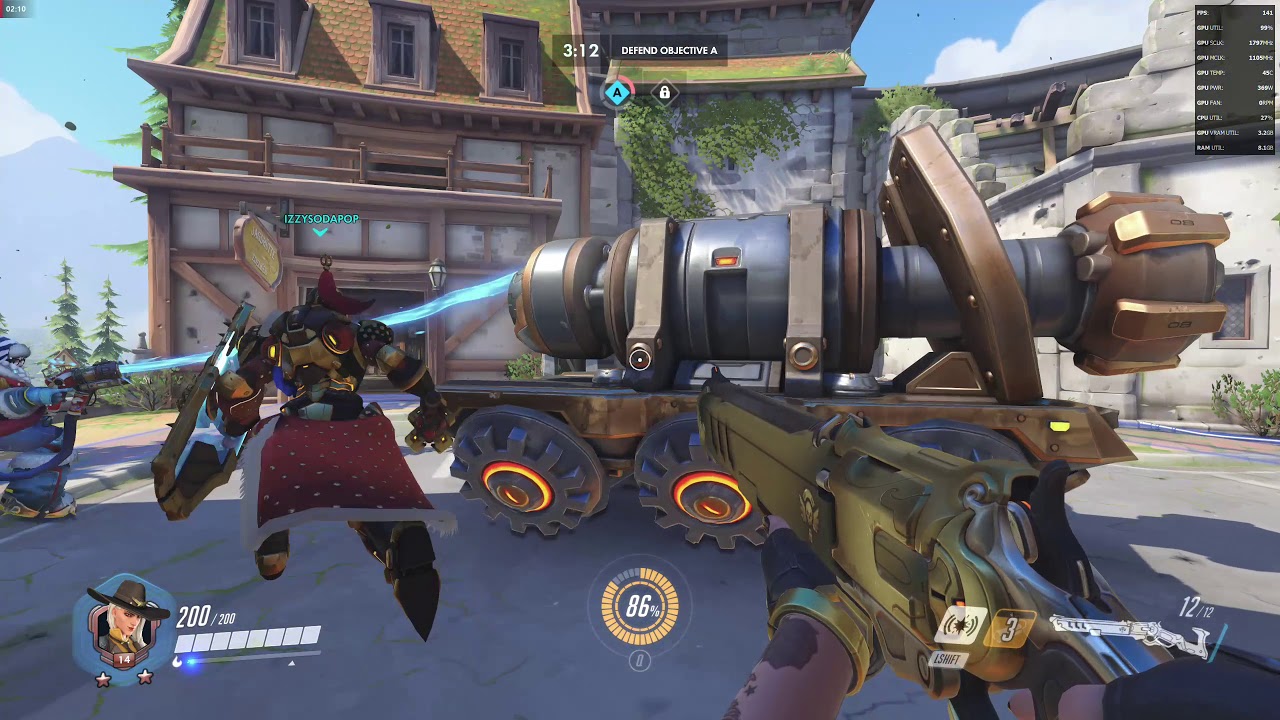 Overwatch Vega 64 running at 1800Mhz sustained - YouTube