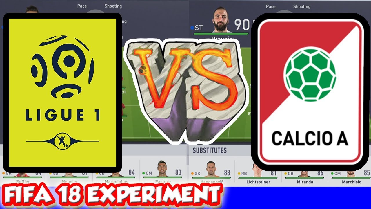 The Ligue 1 VS The Calcio A - FIFA 18 Experiment - YouTube