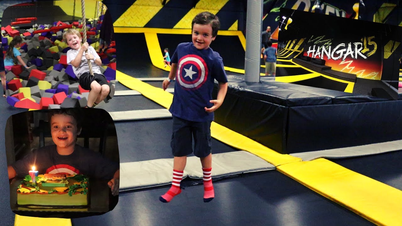 Birthday fun at HANGAR 15 GIANT TRAMPOLINE PARK! - YouTube