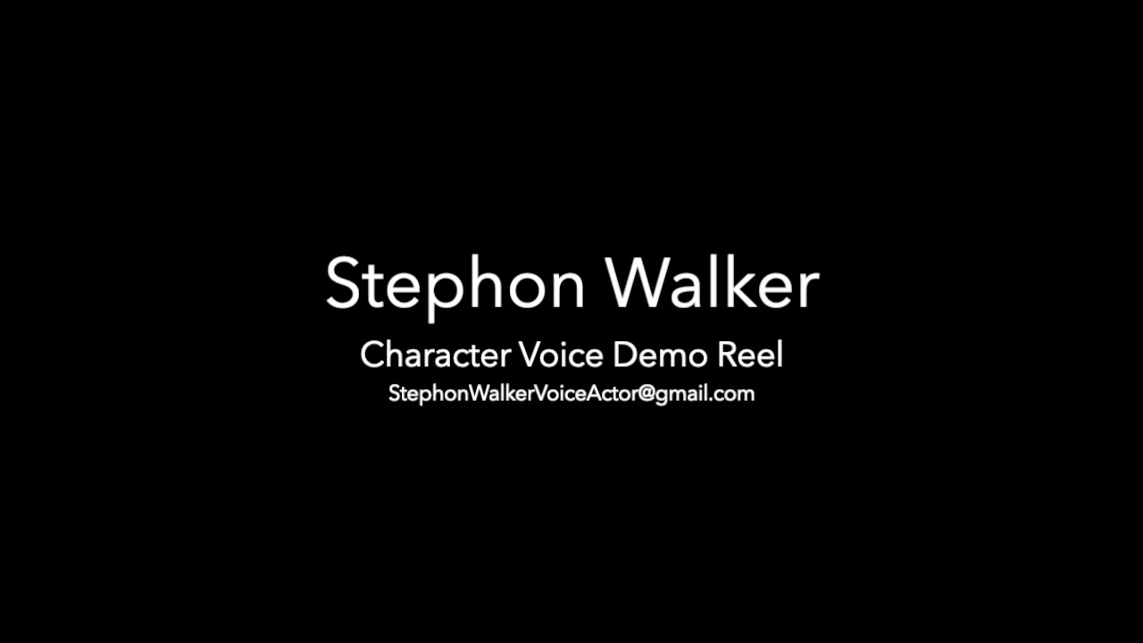 Character Voice Acting Demo Reel Stephon Walker - YouTube